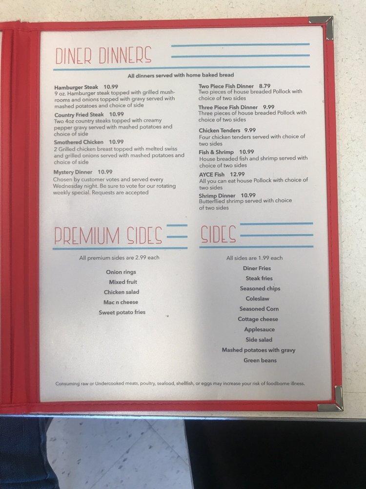 Menu at Olde Towne Diner restaurant, Leo-Cedarville