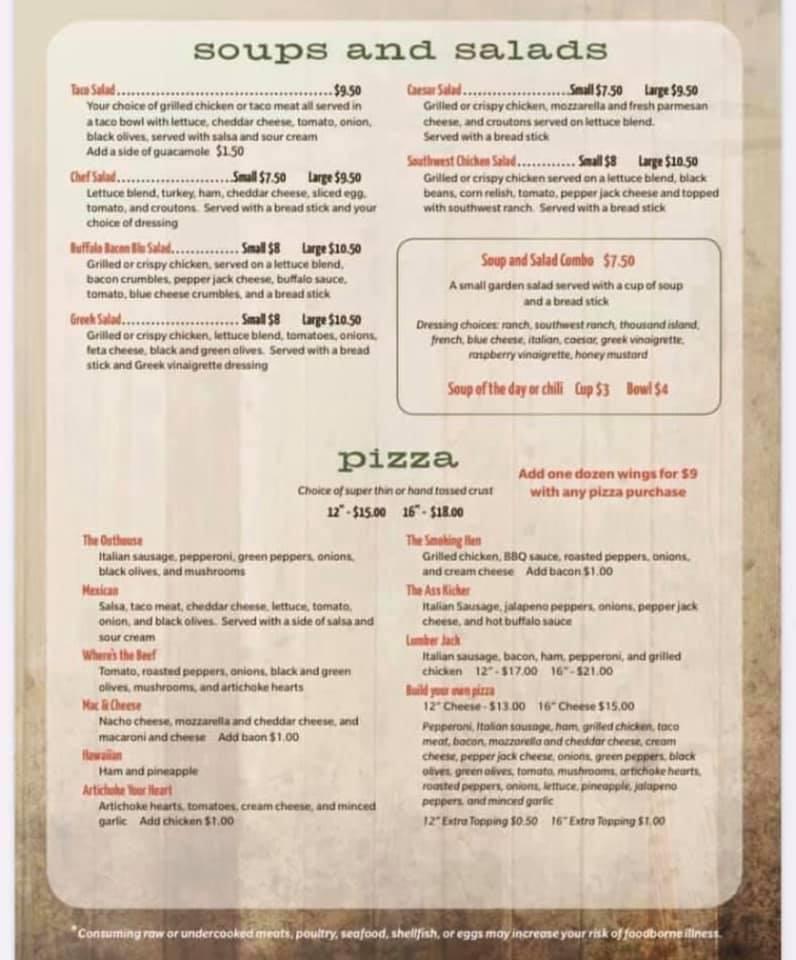 Menu at The Outpost pub & bar, Sherwood