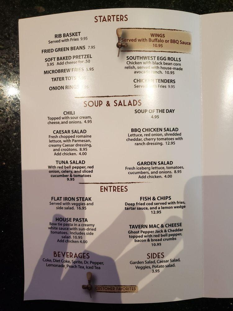 Menu at Tavern Grille pub & bar, Murrieta