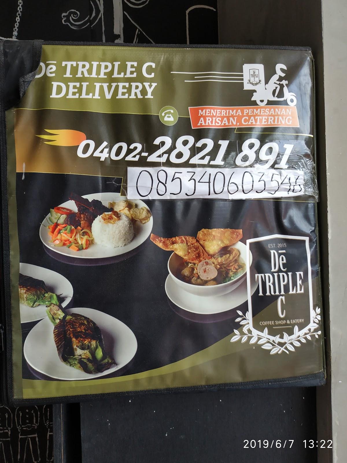 Menu at De triple C restaurant, Bau-bau