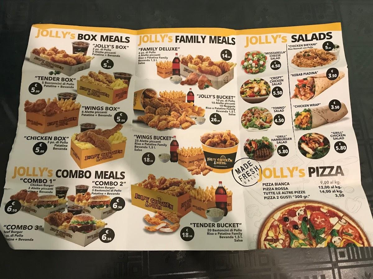 Menu at Jolly Chicken & Pizza restaurant, Rome