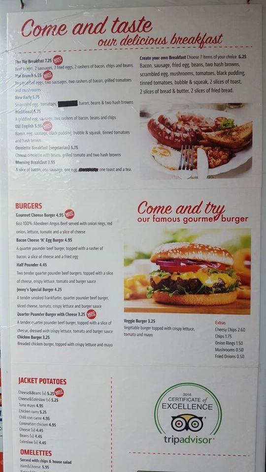 Menu at Jenny's Restaurants - Camberley, Camberley