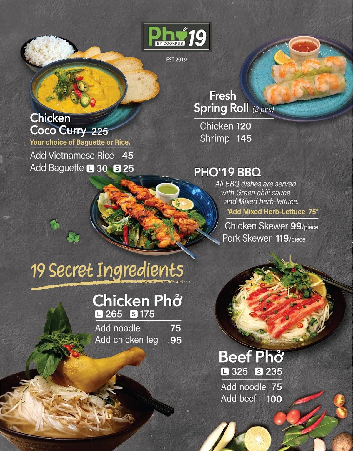 Menu at Pho19 - Mactan 포19 막탄점 restaurant, Lapu-Lapu City