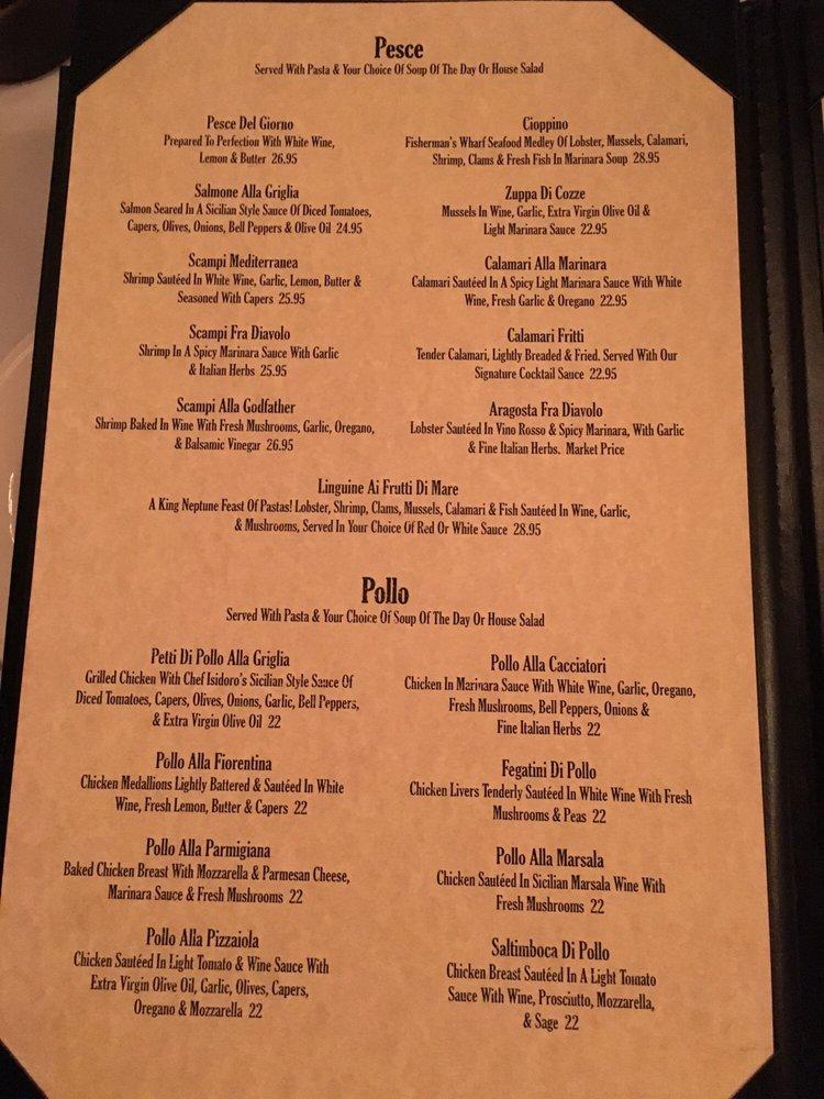 Menu at The Godfather pub & bar, San Diego