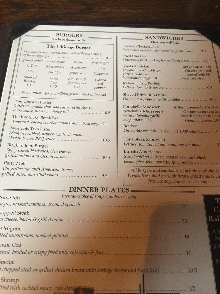 Menu at Old Gas House Restaurant, Fort Wayne