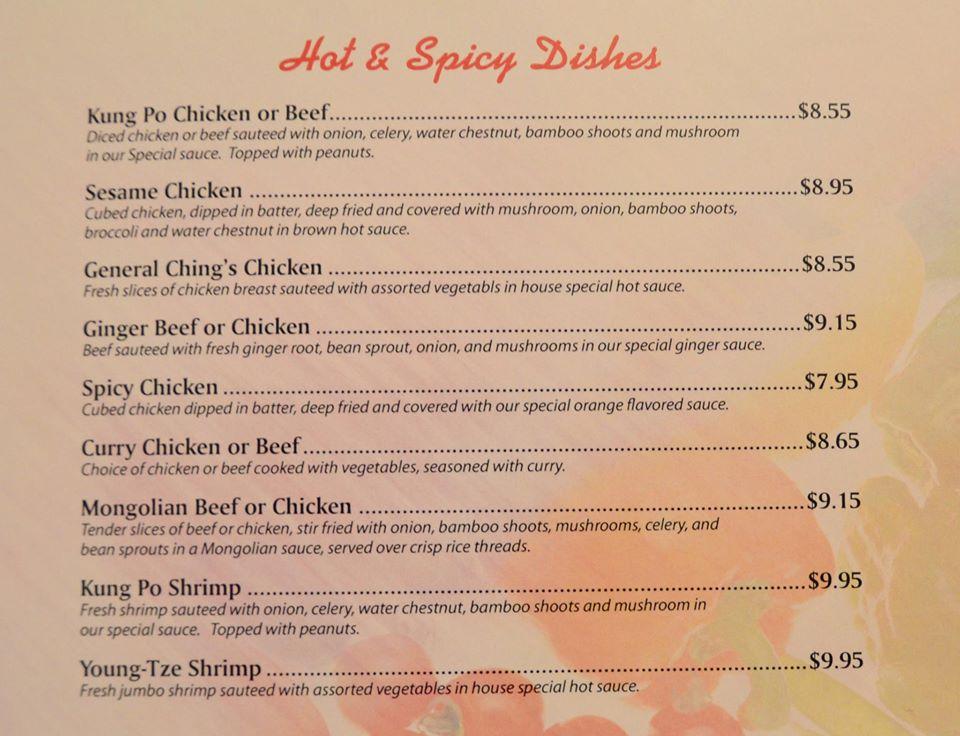 Menu at Golden Palace Restaurant, Caldwell
