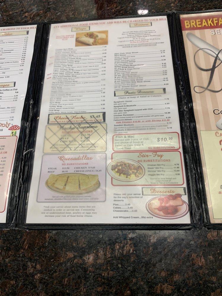 Menu at L George's Coney Island restaurant, Livonia, Grand River Ave
