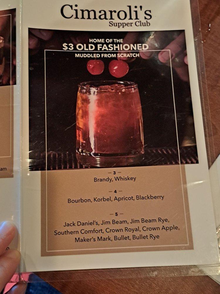 Cimaroli's Supper Club in USA - Restaurant menu and reviews