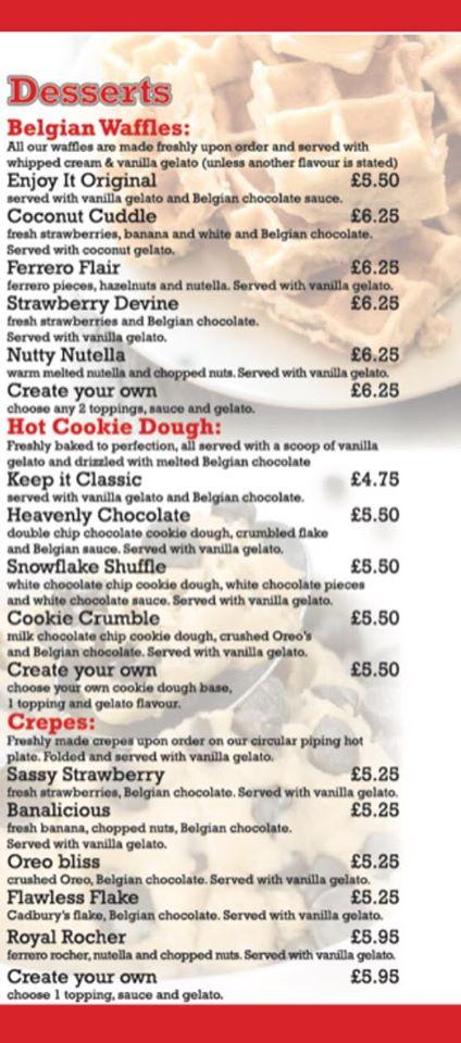 Menu at Noshh Box restaurant, Heanor