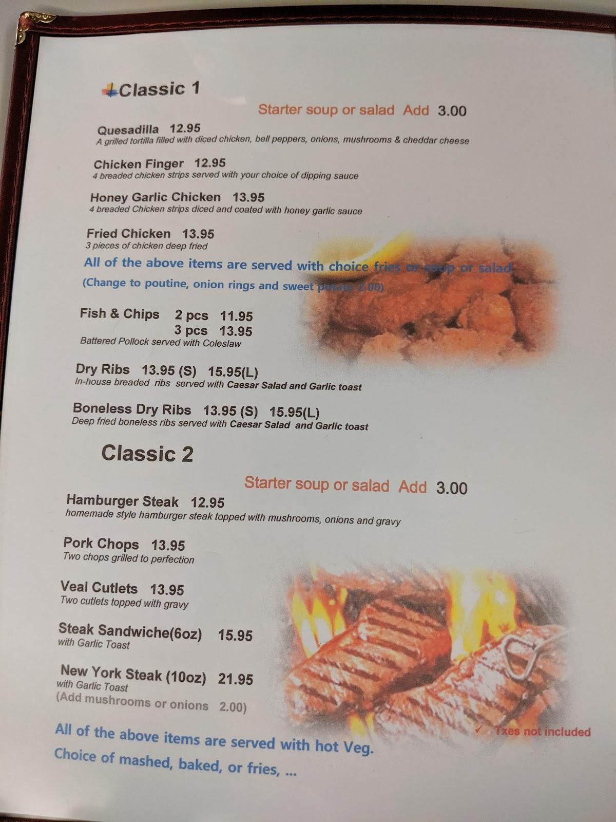 Menu at Watson Motor Inn Restaurant, Watson