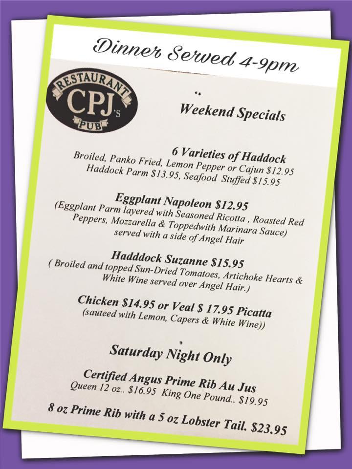 Menu at CPJS pub & bar, Rome