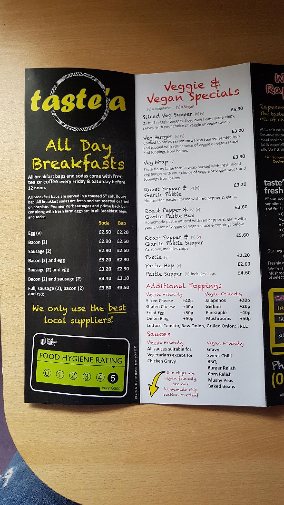 Menu at Golden Cod restaurant, Lisburn, 97 Knockmore Rd