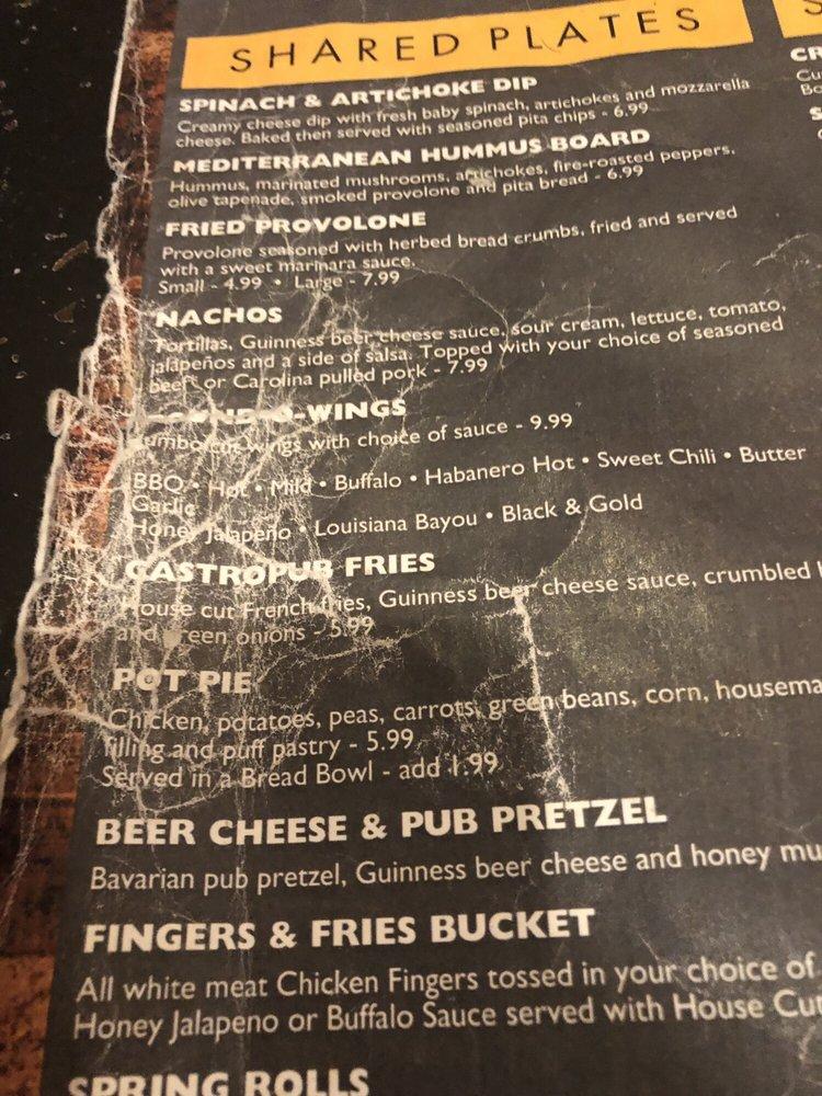 Menu at The Craft House Gastropub, Kittanning