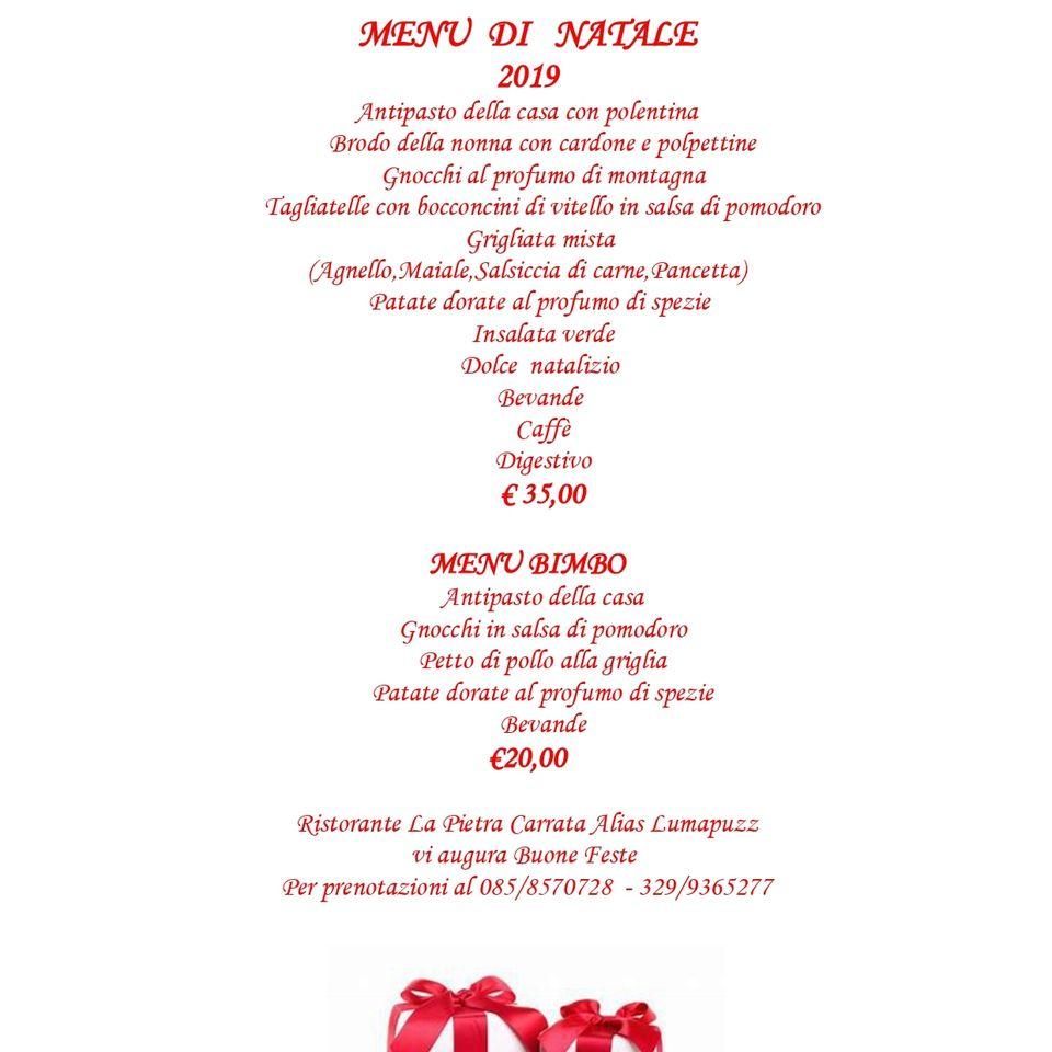 Menu da Ristorante La Pietra Carrata Alias Lumapuzz Di Donatella Di ...
