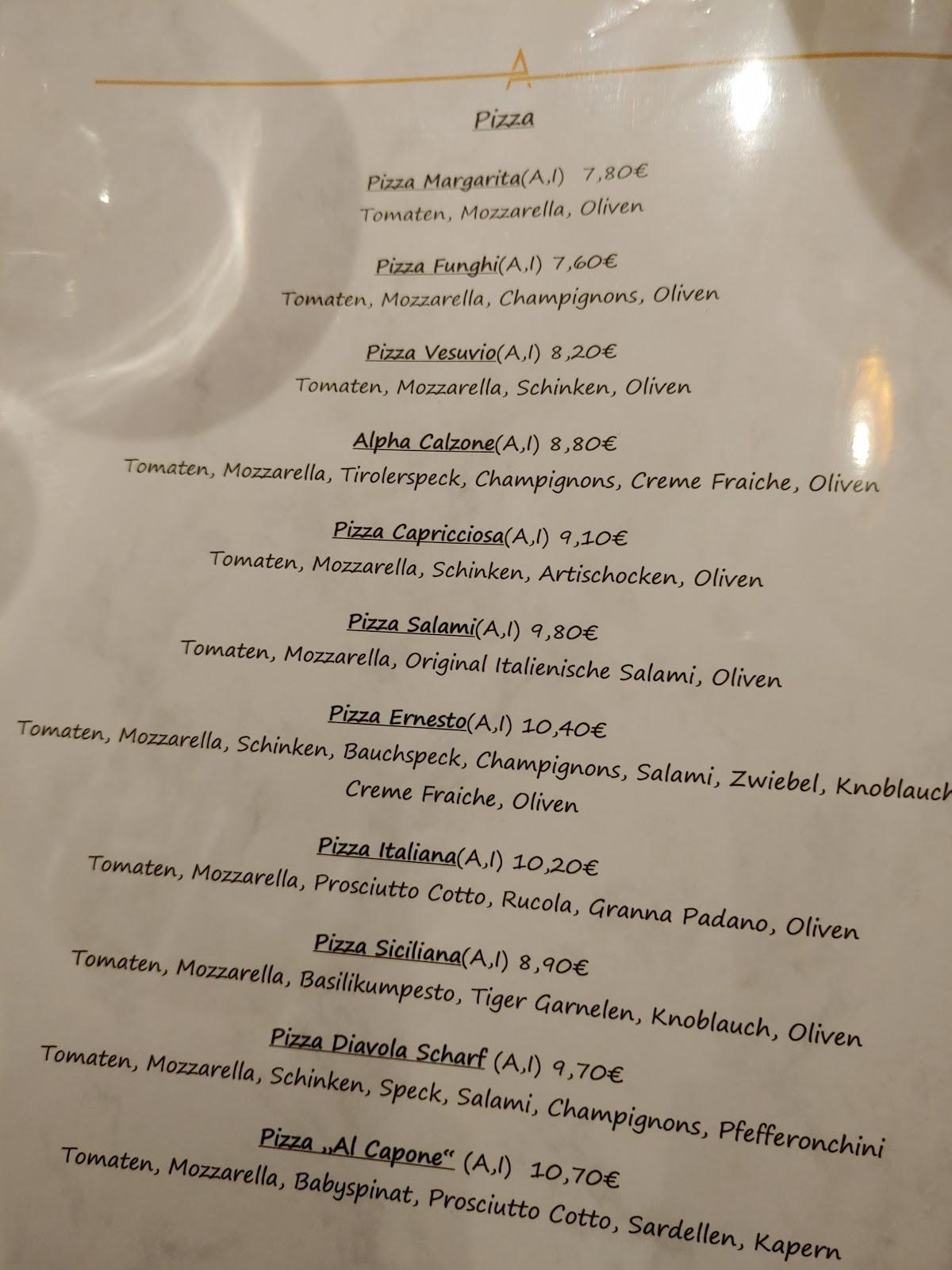 Menu at Restaurant Alpha, Rott am Inn