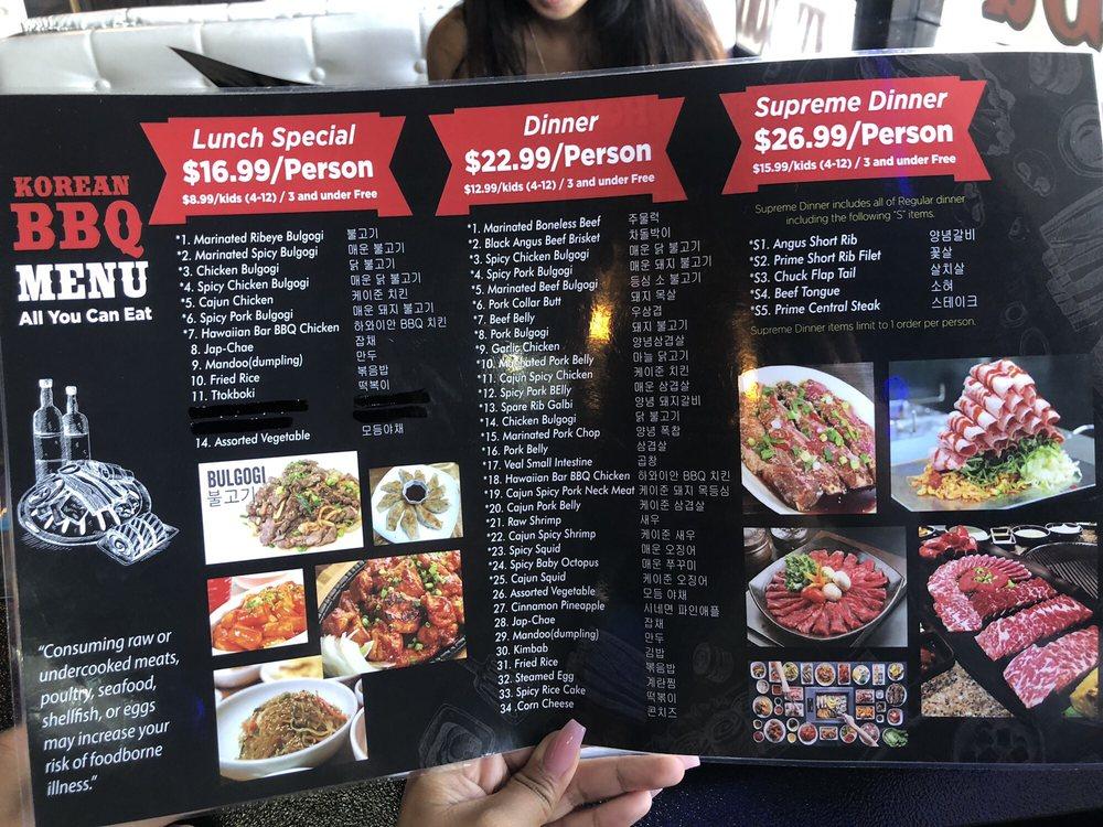 Carta de Central BBQ House, Phoenix