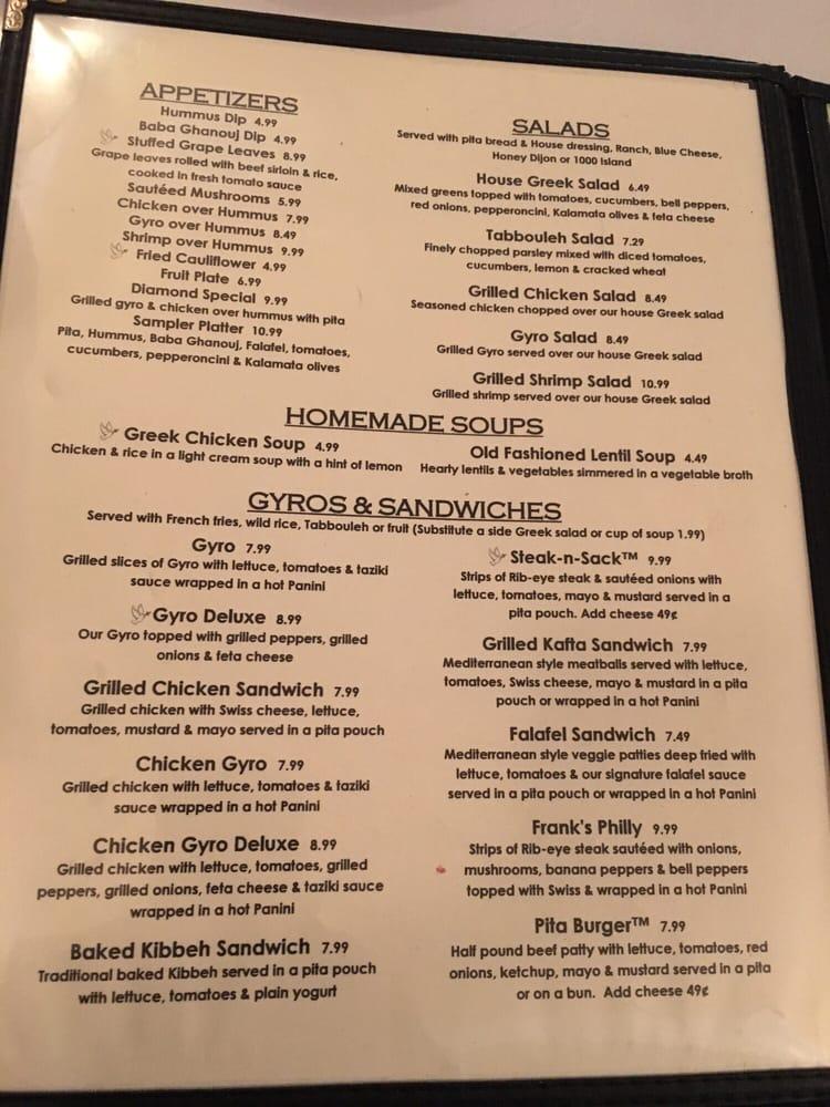 Menu at The Olive Branch Mediterranean Cuisine restaurant, Birmingham ...