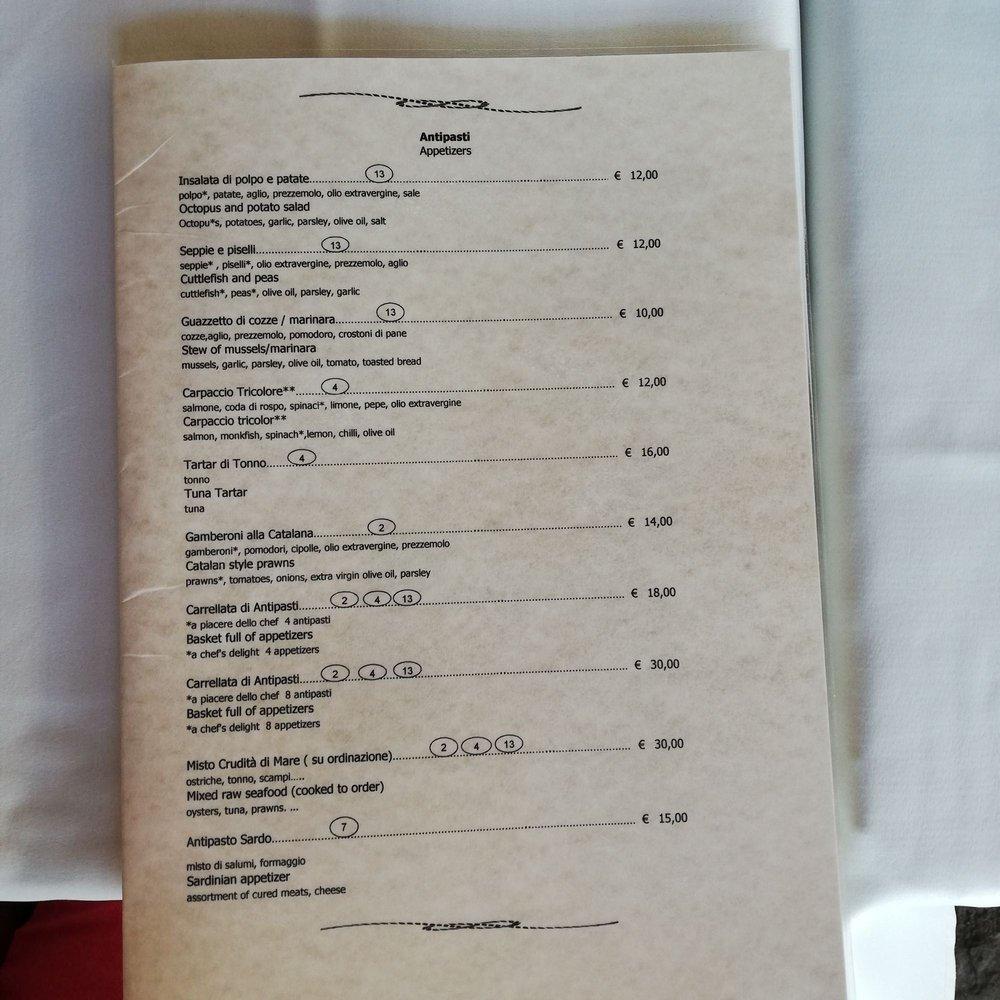 Menu at Il Nodo pub & bar, Marinella