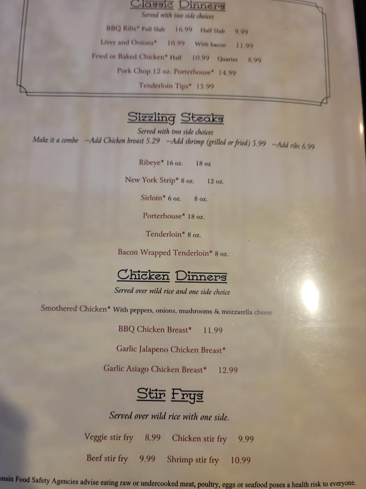 Menu at Michael's Family Restaurant, Antigo, 410 WI-64