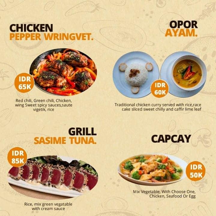 Menu at The wait restaurant, Takmung