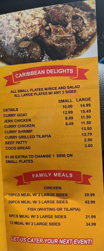 Menu at Ty's Wing & Tings Restaurant, Charlotte