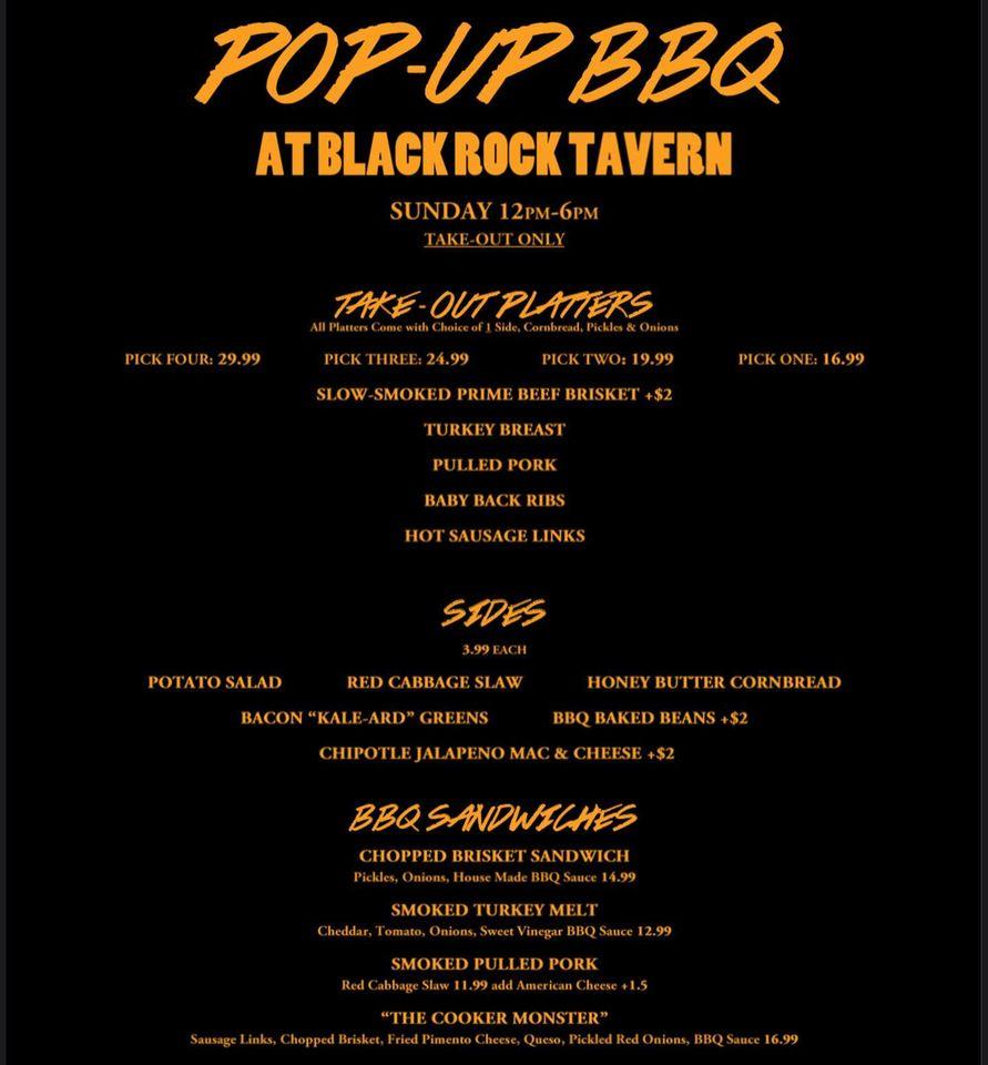 Menu at Black Rock Tavern restaurant, Thomaston