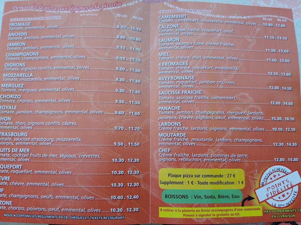 Menu au Chez Fifi Et Jacques restaurant, Lignan-sur-Orb