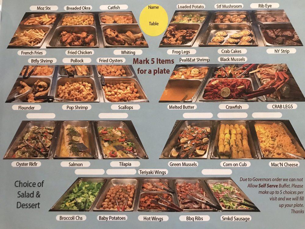 Menu at Seafood World Calabash Seafood And Steak Buffet steakhouse ...