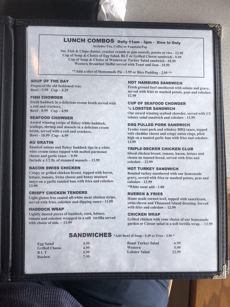 Menu at Waves Seafood & Grill restaurant, Bridgewater