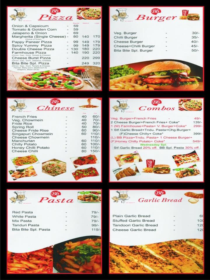 Menu at BITA BITE, Samalkha