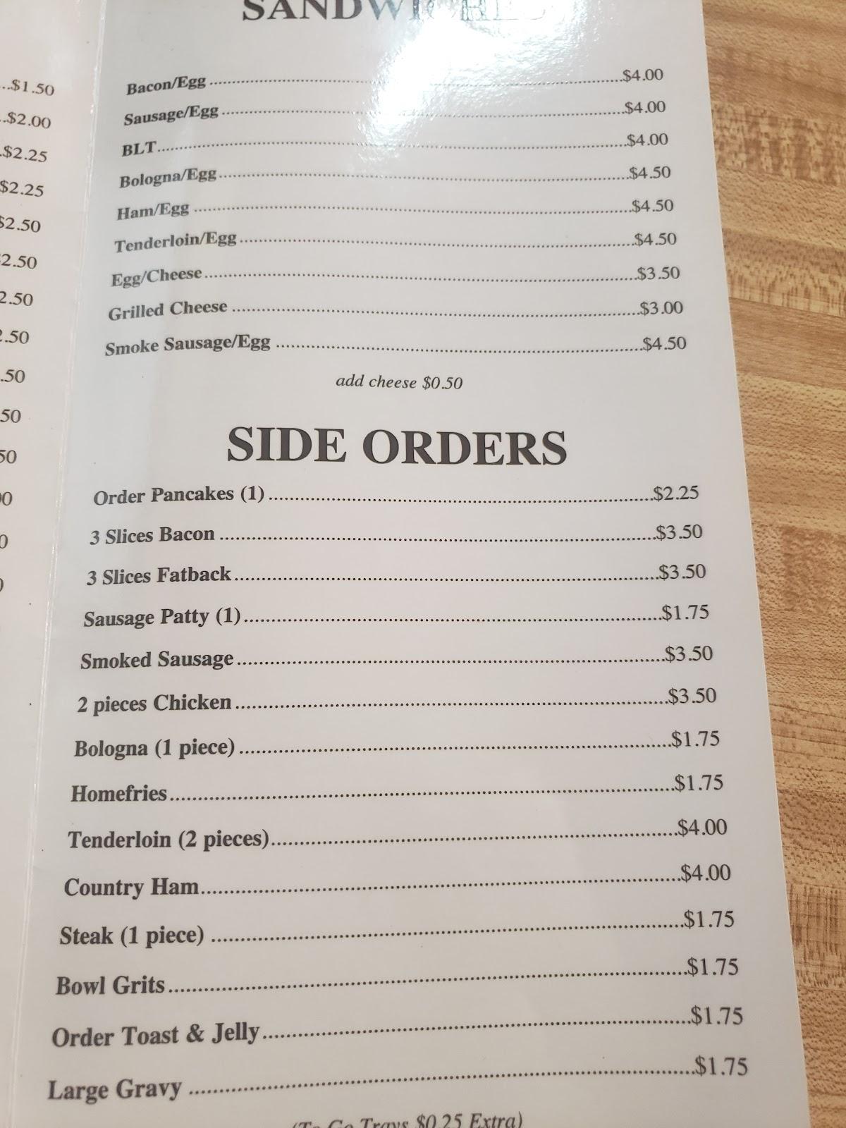 Menu at Little Biscuit Barn, Honea Path