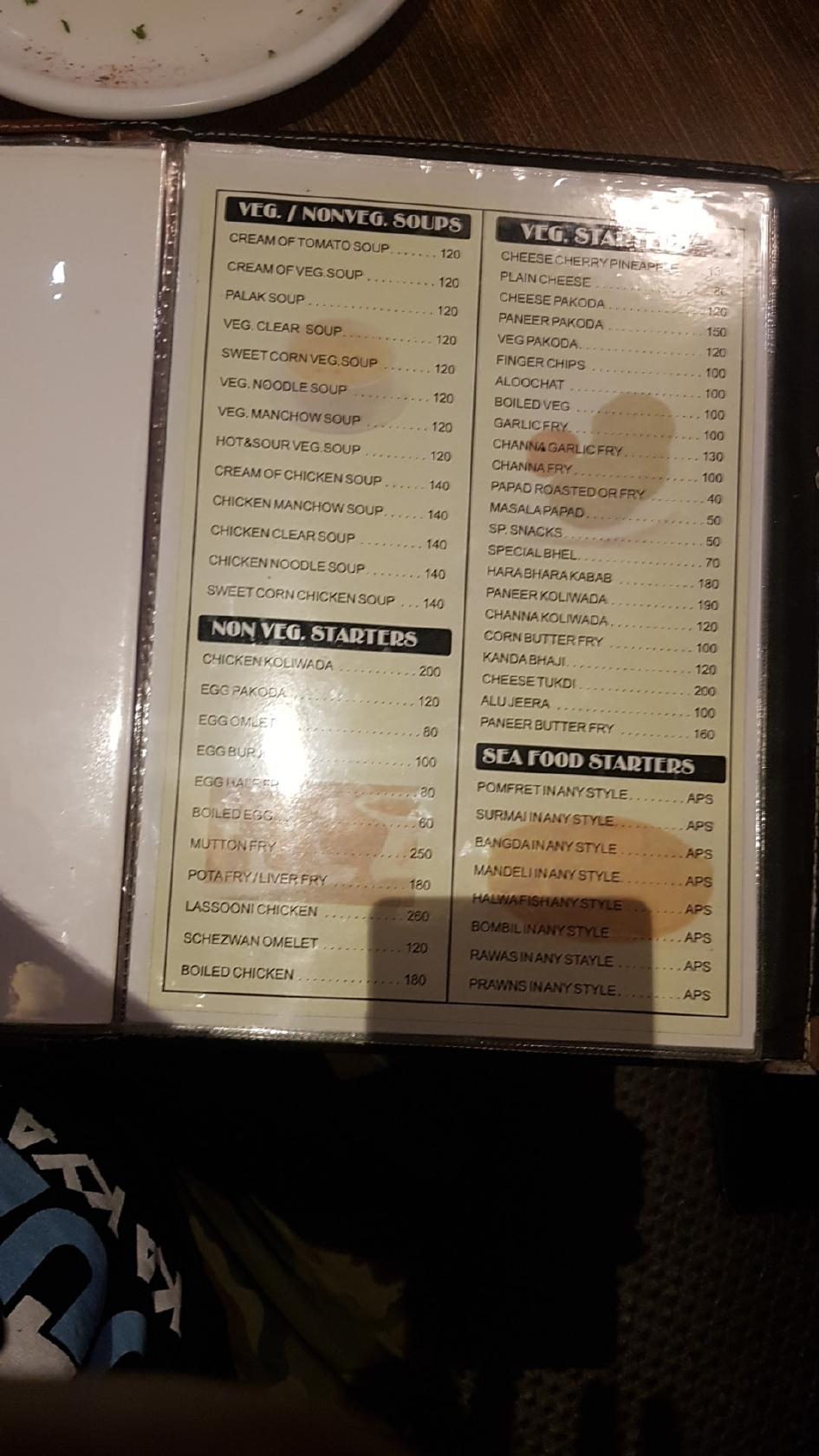 Menu at Satkar Restaurant Bar, Mumbai, Shop no1