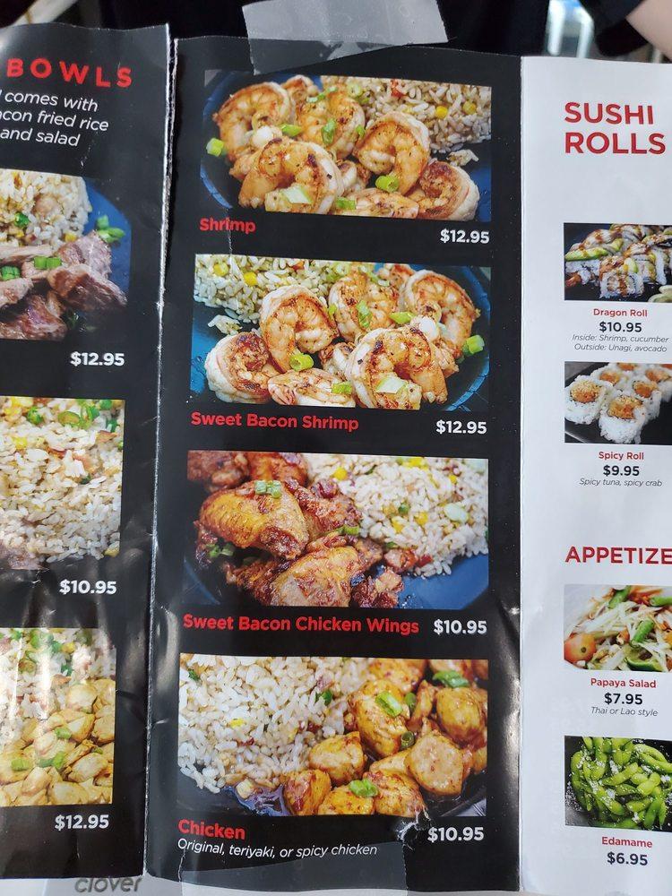 Menu at Teppan Bowl restaurant, Clovis