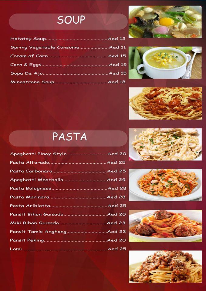 Menu at The Gourmet Restaurant, UAE, Ajman