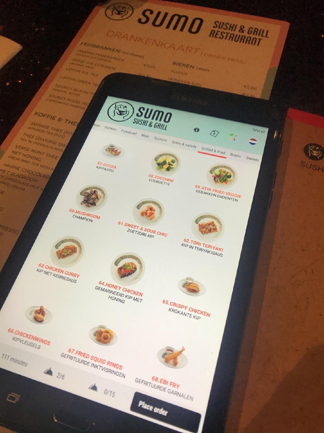 Menu at sumo noodle delivery haarlem 3, Haarlem, Kruisstraat 9