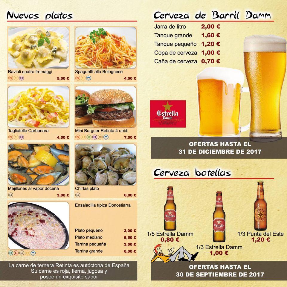 Carta de Dandy Café / dandyburguer.com, Torreaguera