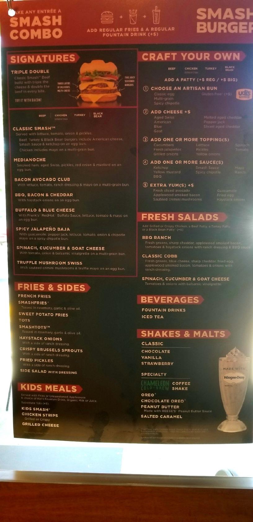 Menu at Smashburger restaurant, Largo, Starkey Rd #4