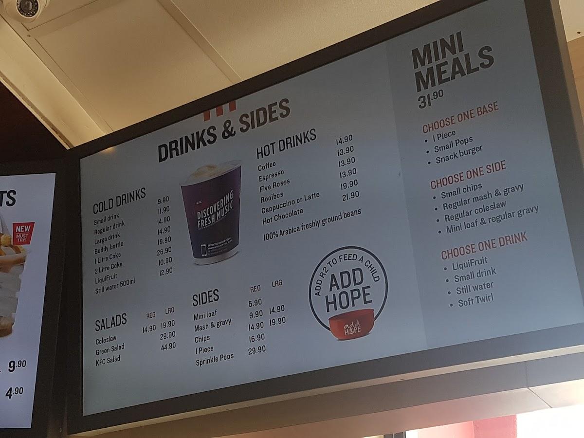 Menu at KFC Northmead restaurant, Benoni, Cnr Pretoria Rd