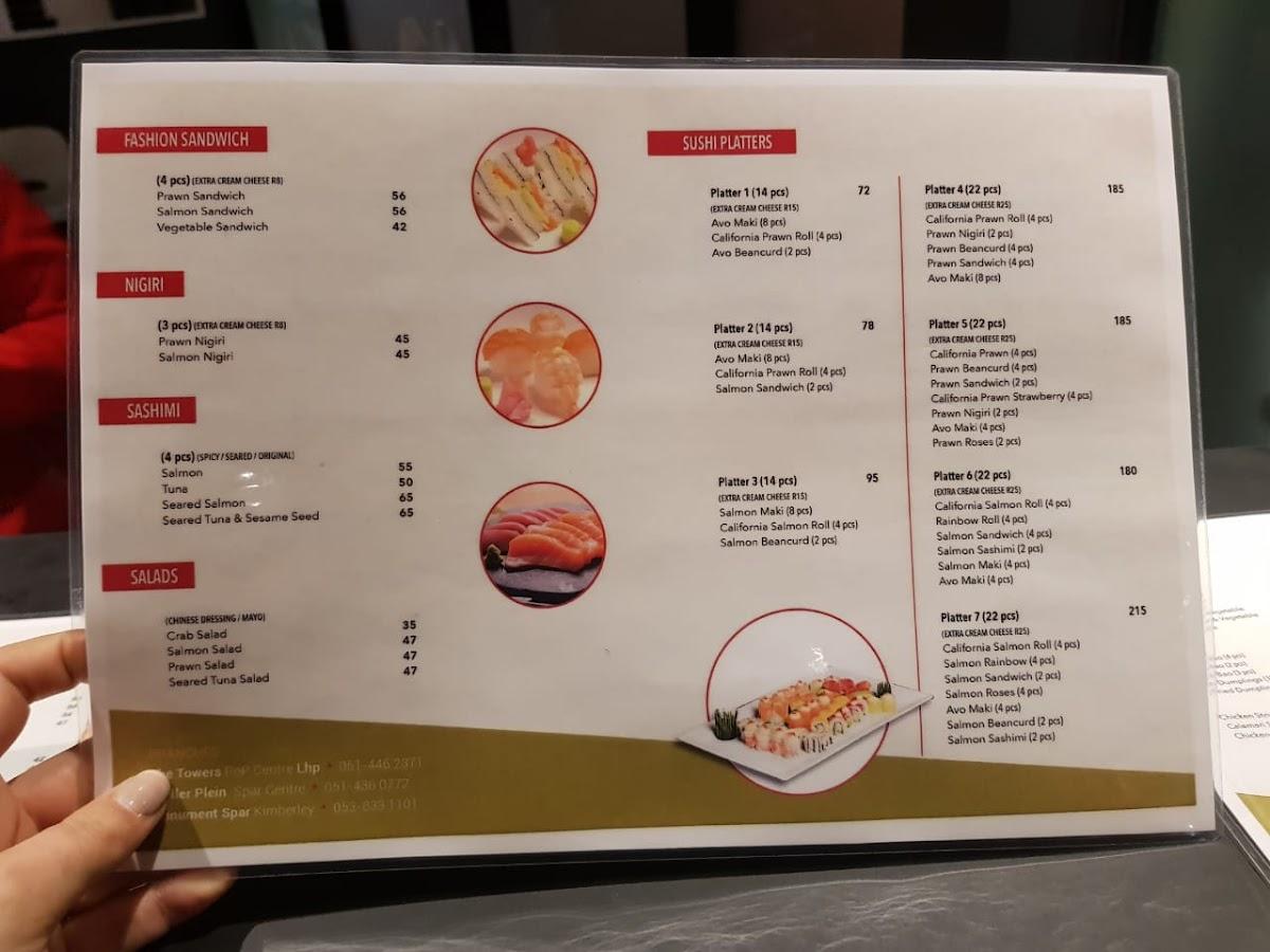 Menu at Full House Sushi Bar and Chinese Restaurant, Bloemfontein ...
