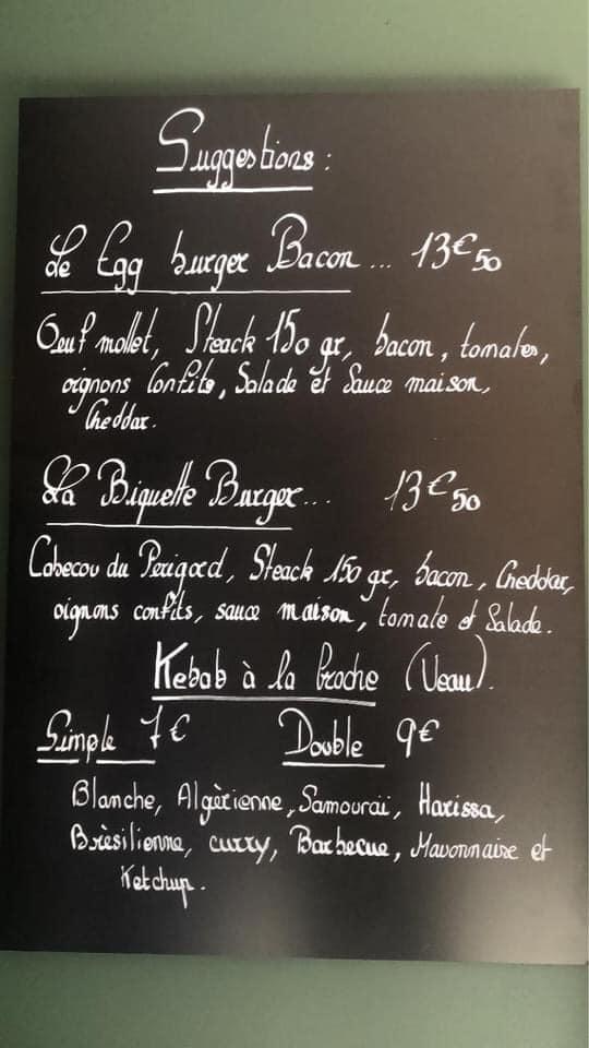 Carta del restaurante LE CHAT LENT, Arès