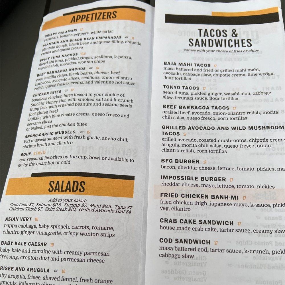 Menu at Blue Fish Grill restaurant, Flemington