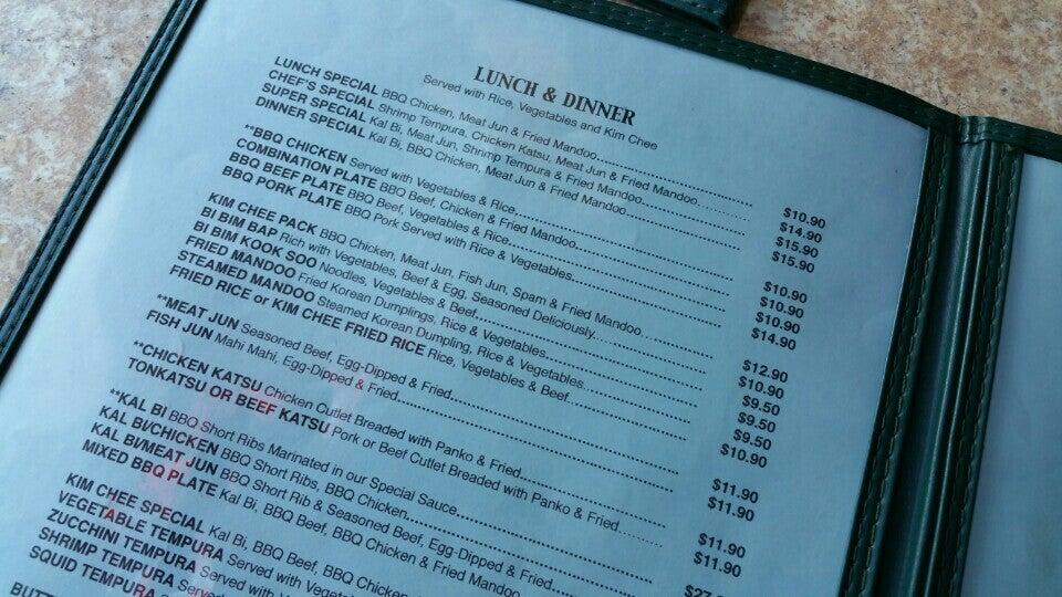 Menu at Kim Chee 3 BBQ, Honolulu, S King St