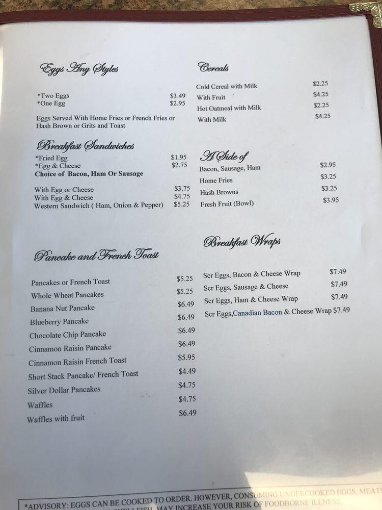 Menu at Leo's Cafe, McDonough, 232 Racetrack Rd