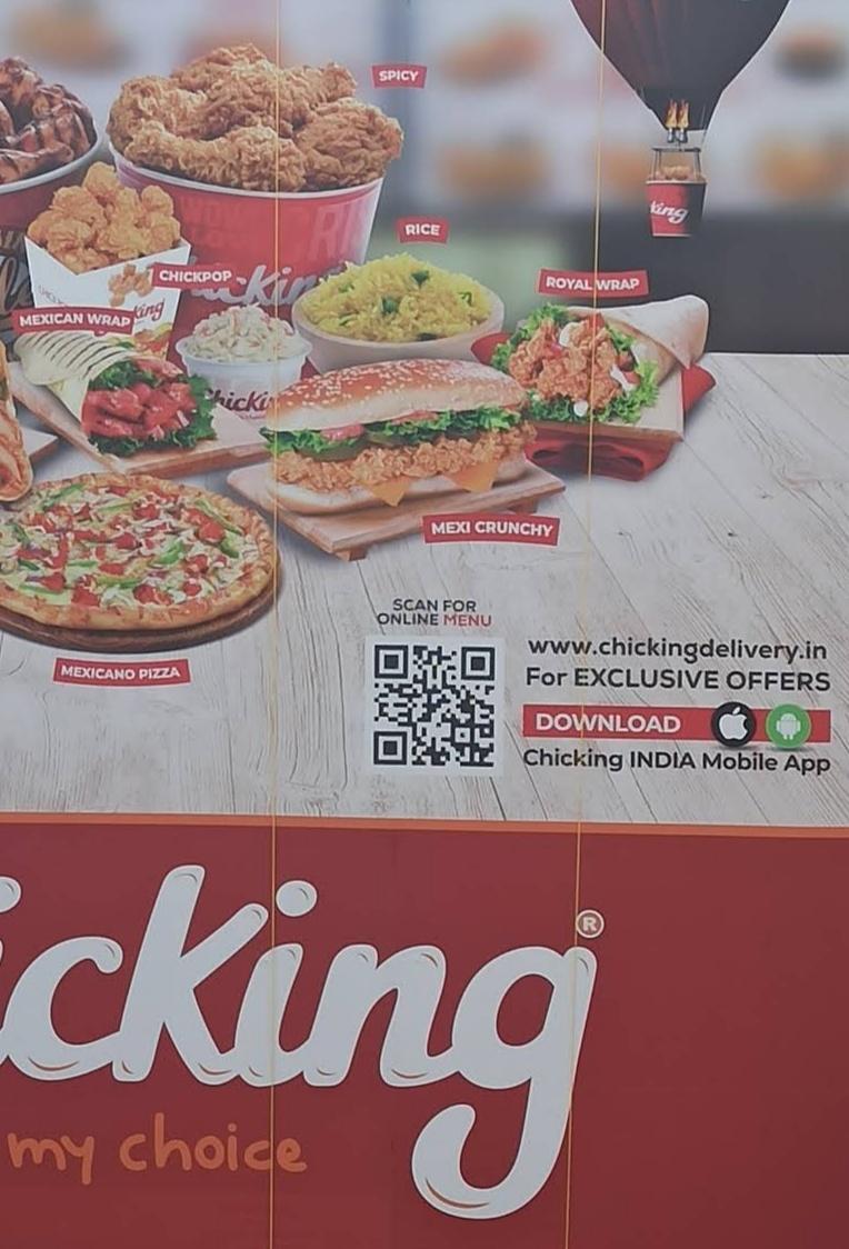 Menu at Chicking, Pattambi