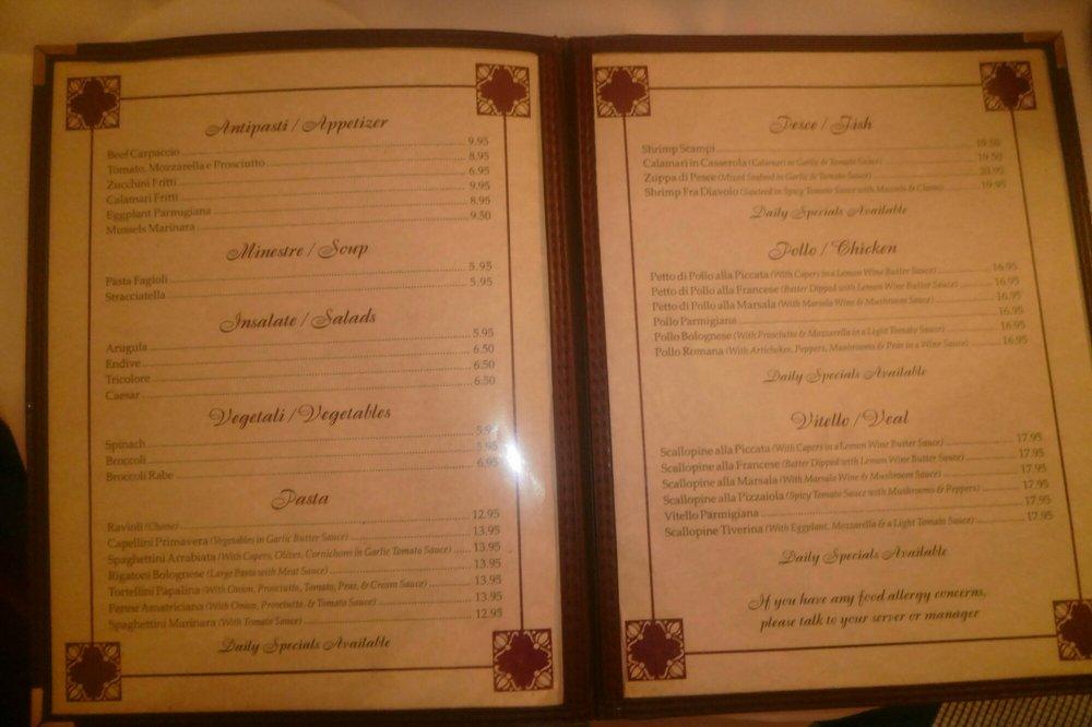Menu at Buon Gusto Restaurant, Closter