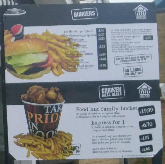 Carta del restaurante Food Hut, Sidlesham