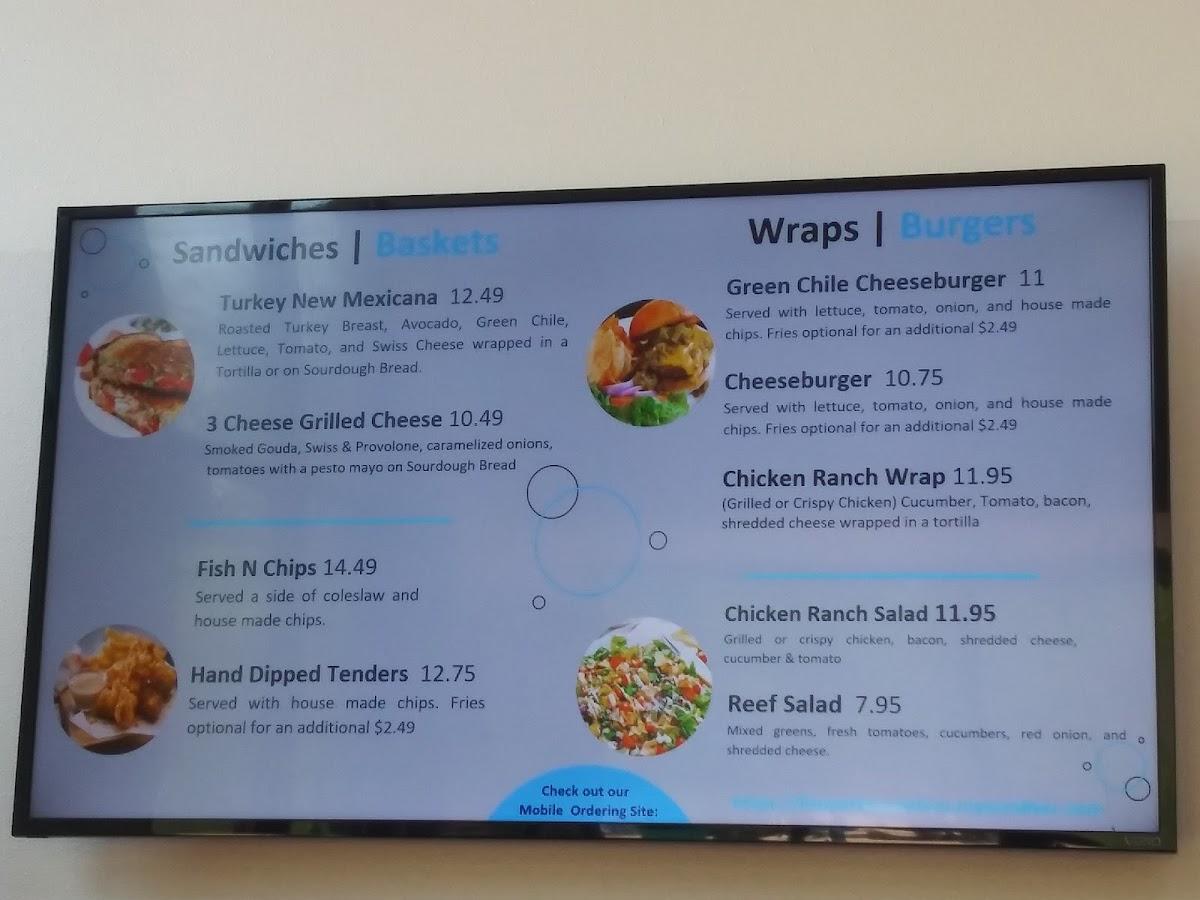Menu at Shark Reef Cafe, Albuquerque