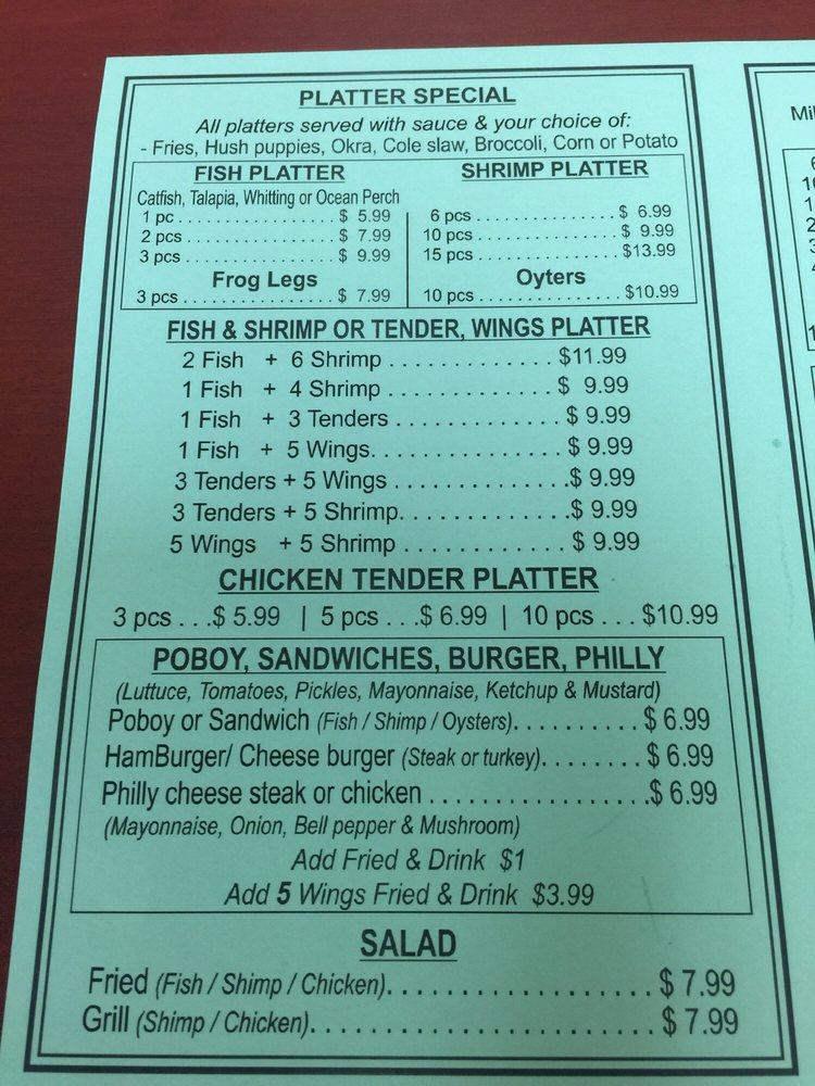 Menu at Steven's Fine Food fast food, McDonough