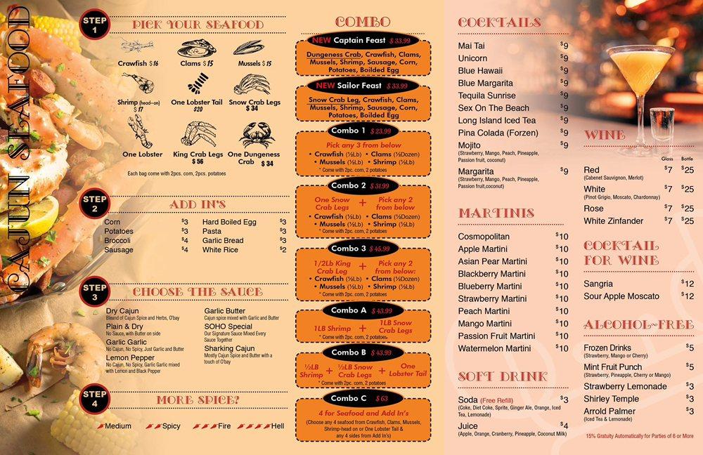 Menu at Boiling SOHO - Newington pub & bar, Newington