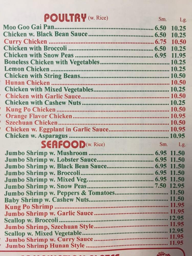 Menu at King Wong Inc restaurant, Evesham Township, 111 Merchants Way